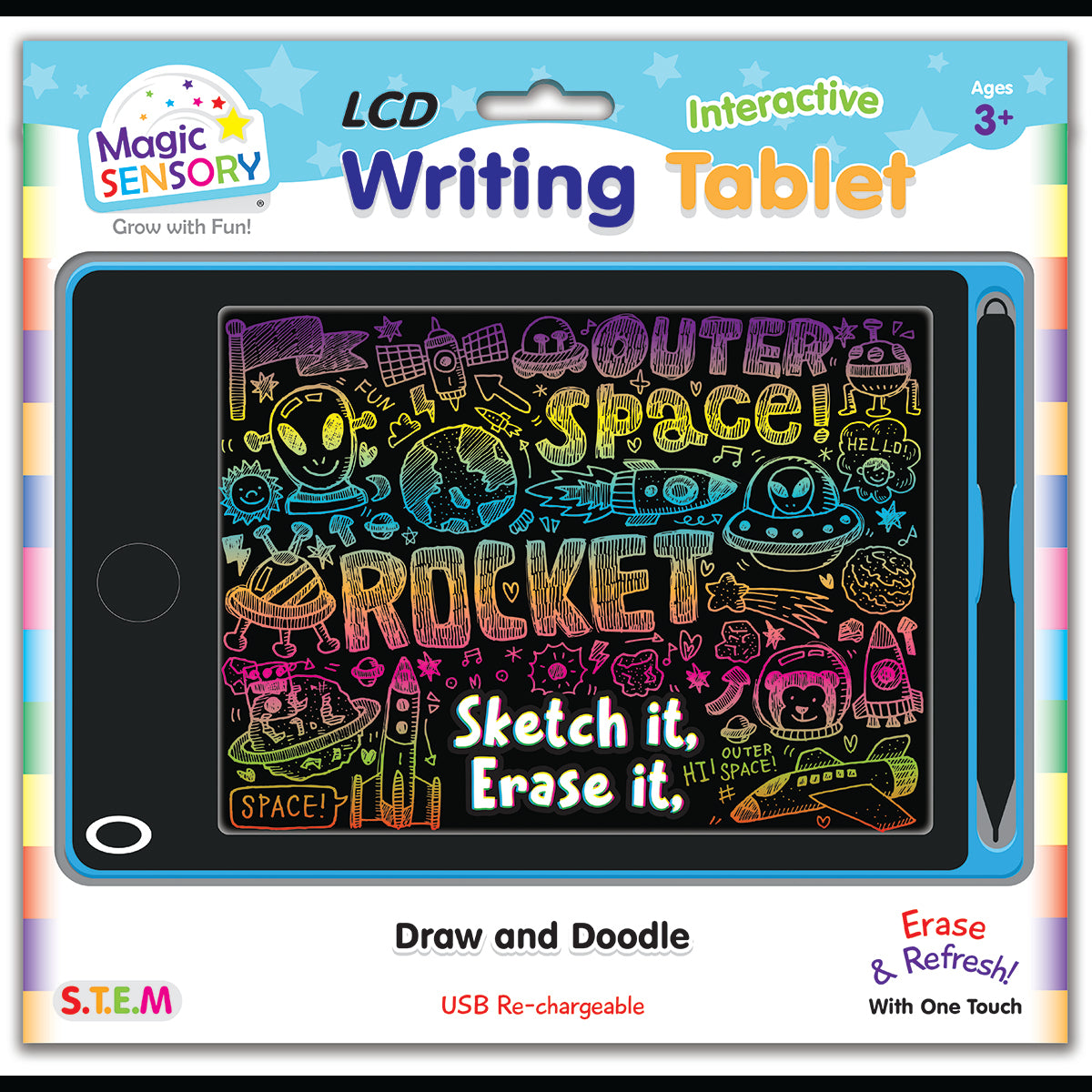 Interactive LCD Writing Tablet - Blue Star – Magic Sensory